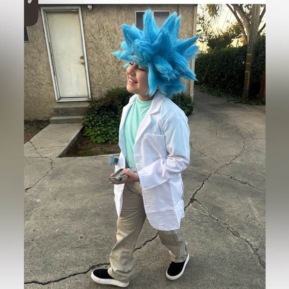 Costumes | Rick And Morty Rick Sanchez Wig And Eyebrows And White Lab ...